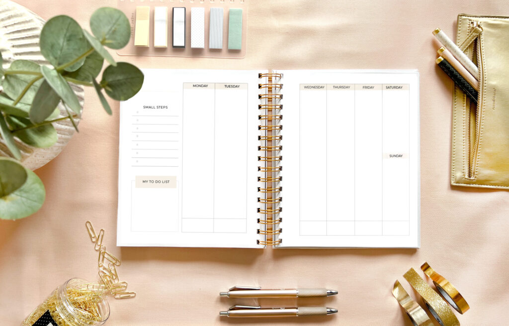 Pink and Gold Goal Planner - Revise and Co