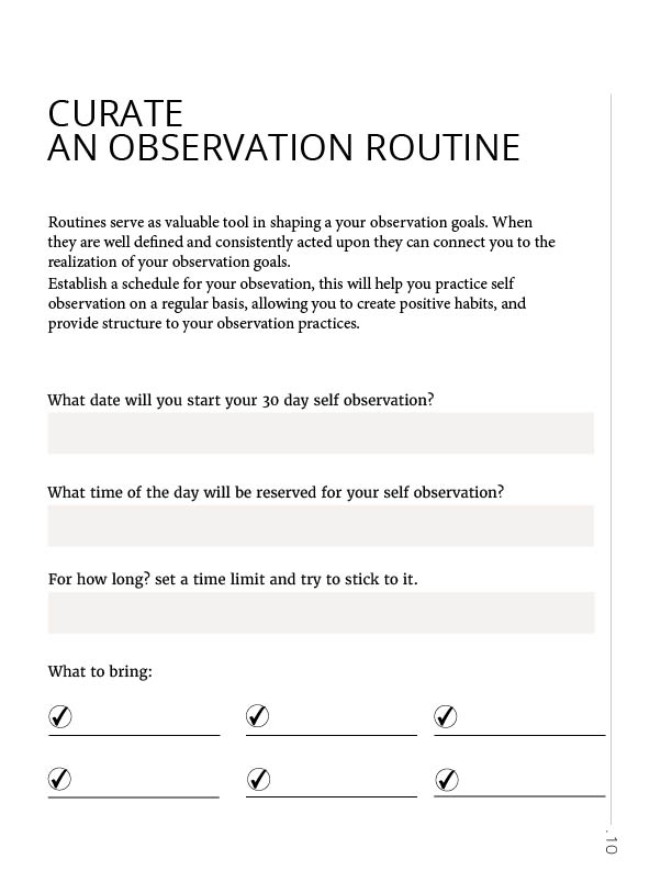 How to practice Self Observation - Revise and Co