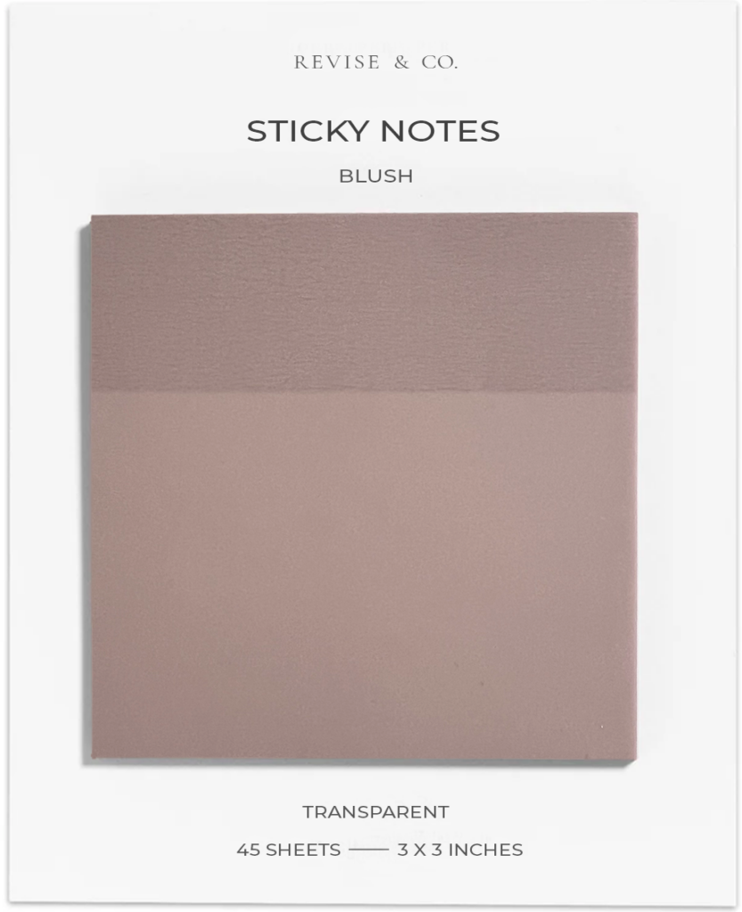 STICKY NOTES SQUARE - BLUSH - Revise and Co
