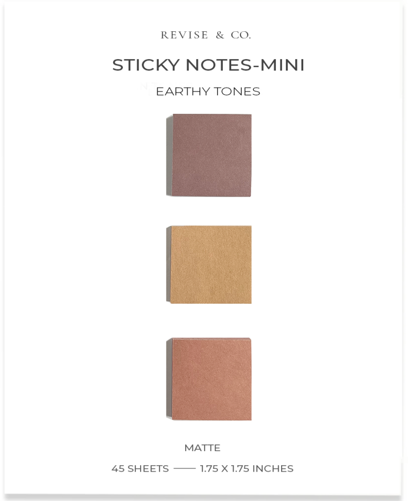 STICKY NOTES - EARTHY TONES - Revise and Co